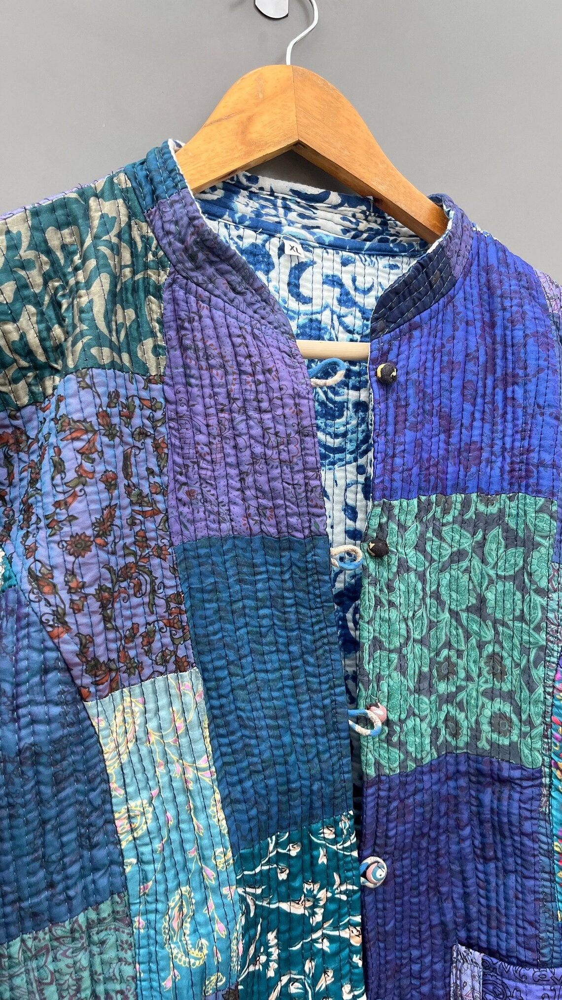 Silk Matching Handmade Patchwork Jacket Gift for Her - Etsy