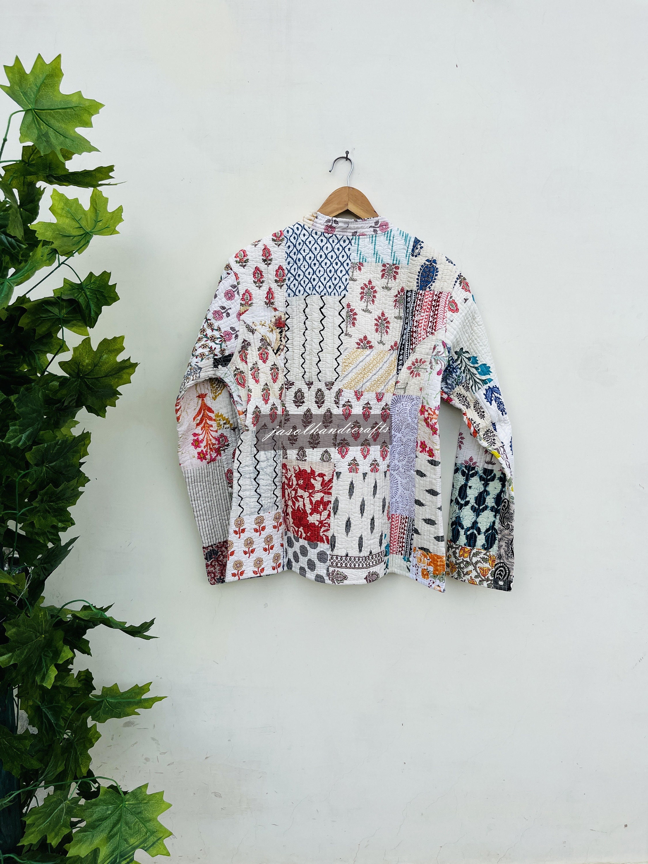 Handmade Patchwork Jacket, Hand Stitched Cotton Patchwork Jacket ...