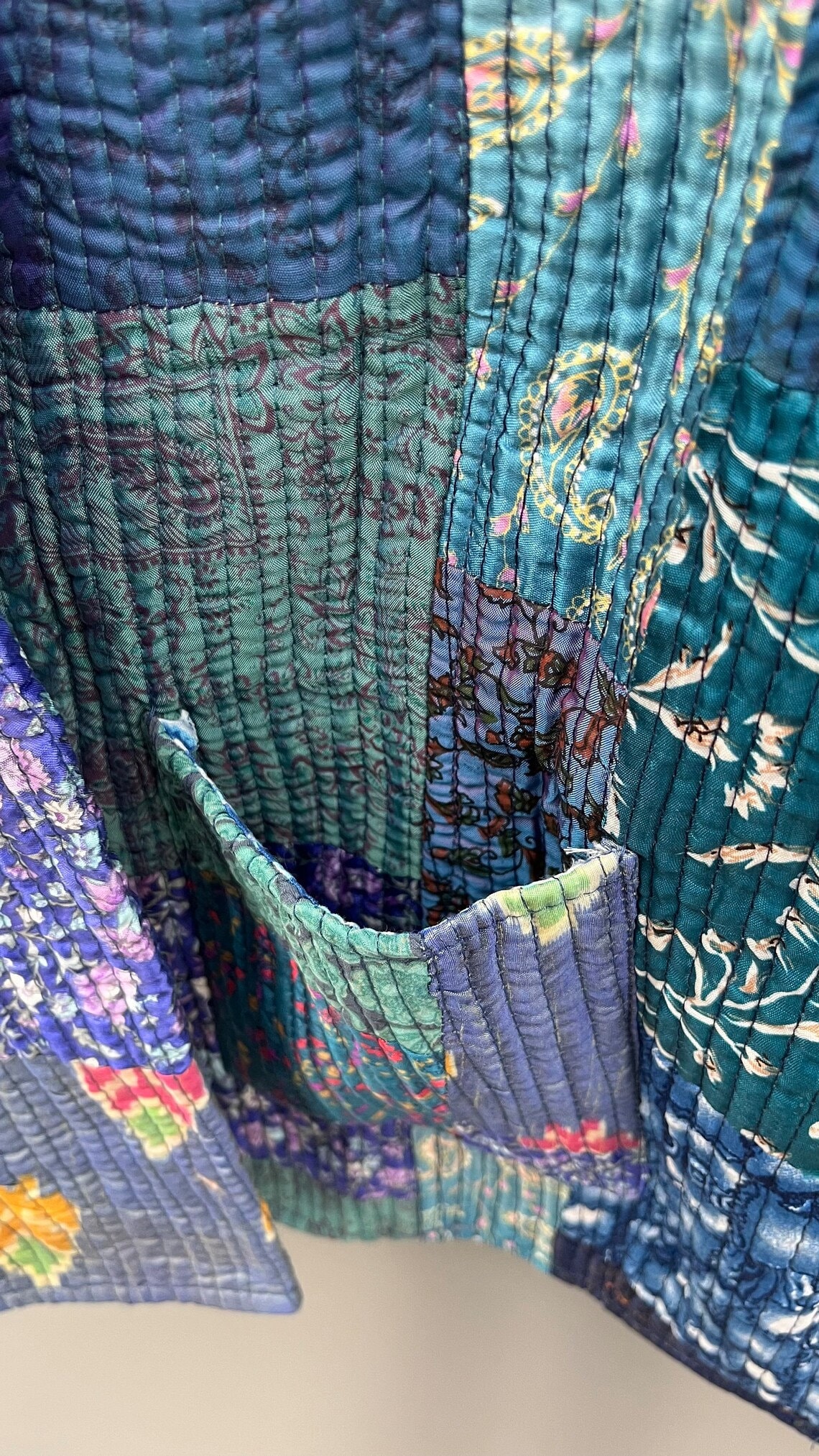 Silk Matching Handmade Patchwork Jacket Gift for Her - Etsy