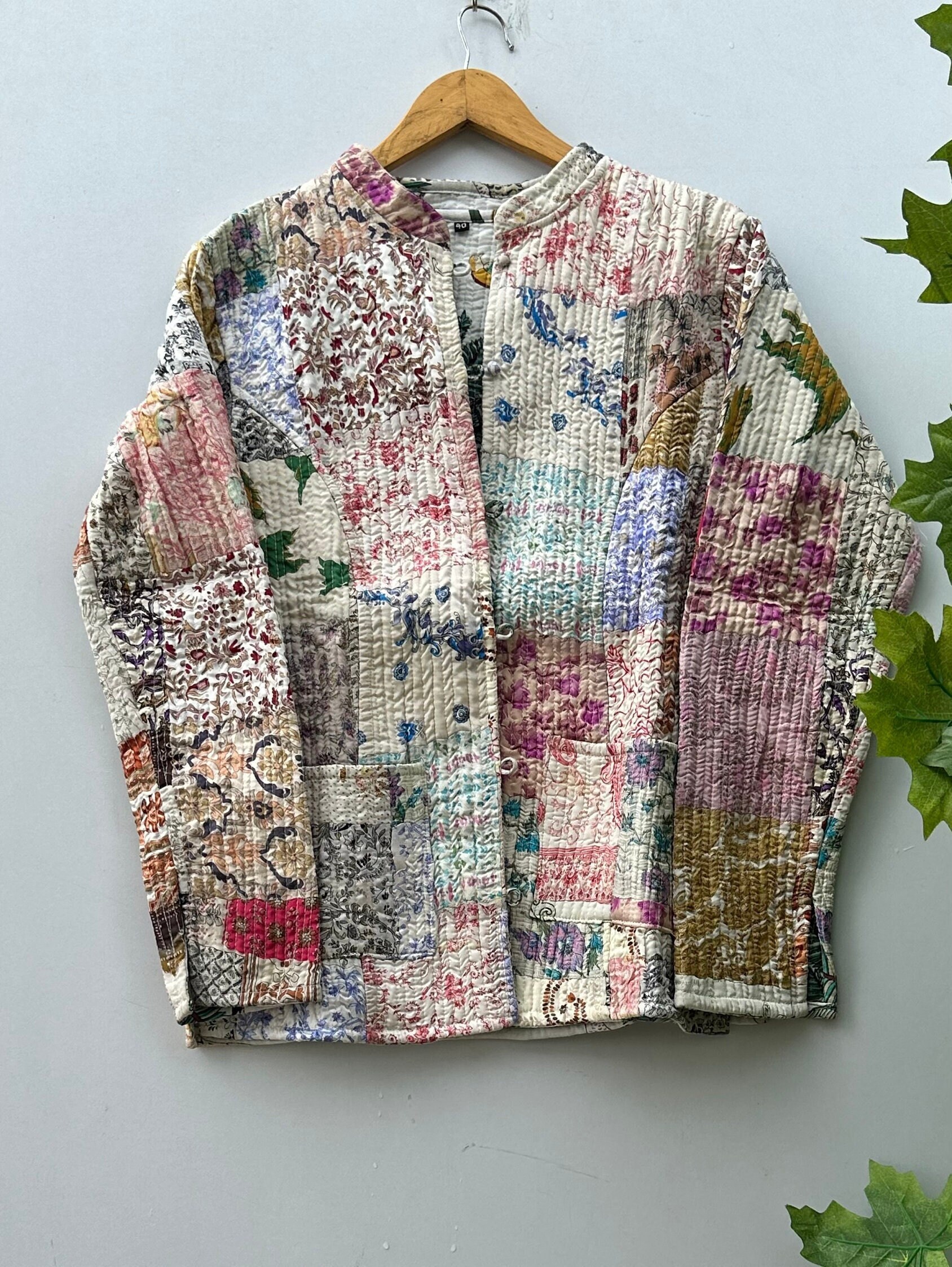 Handmade Patchwork Jackets, Indian Cotton Handmade Winter Jacket Coat ...