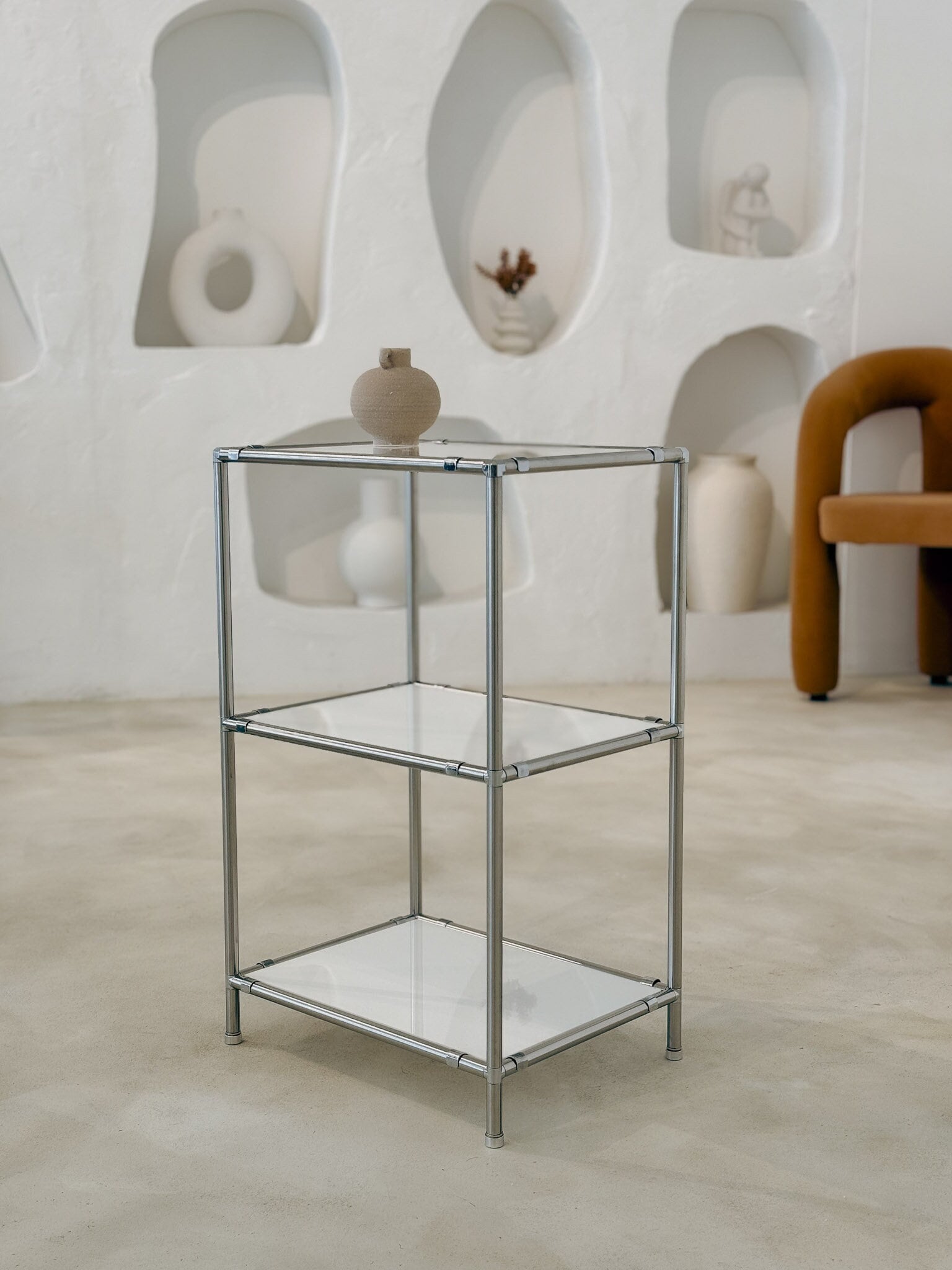 Mugu Mid-century 3-tier Bedside Table: Bookshelf for Stylish Interiors ...