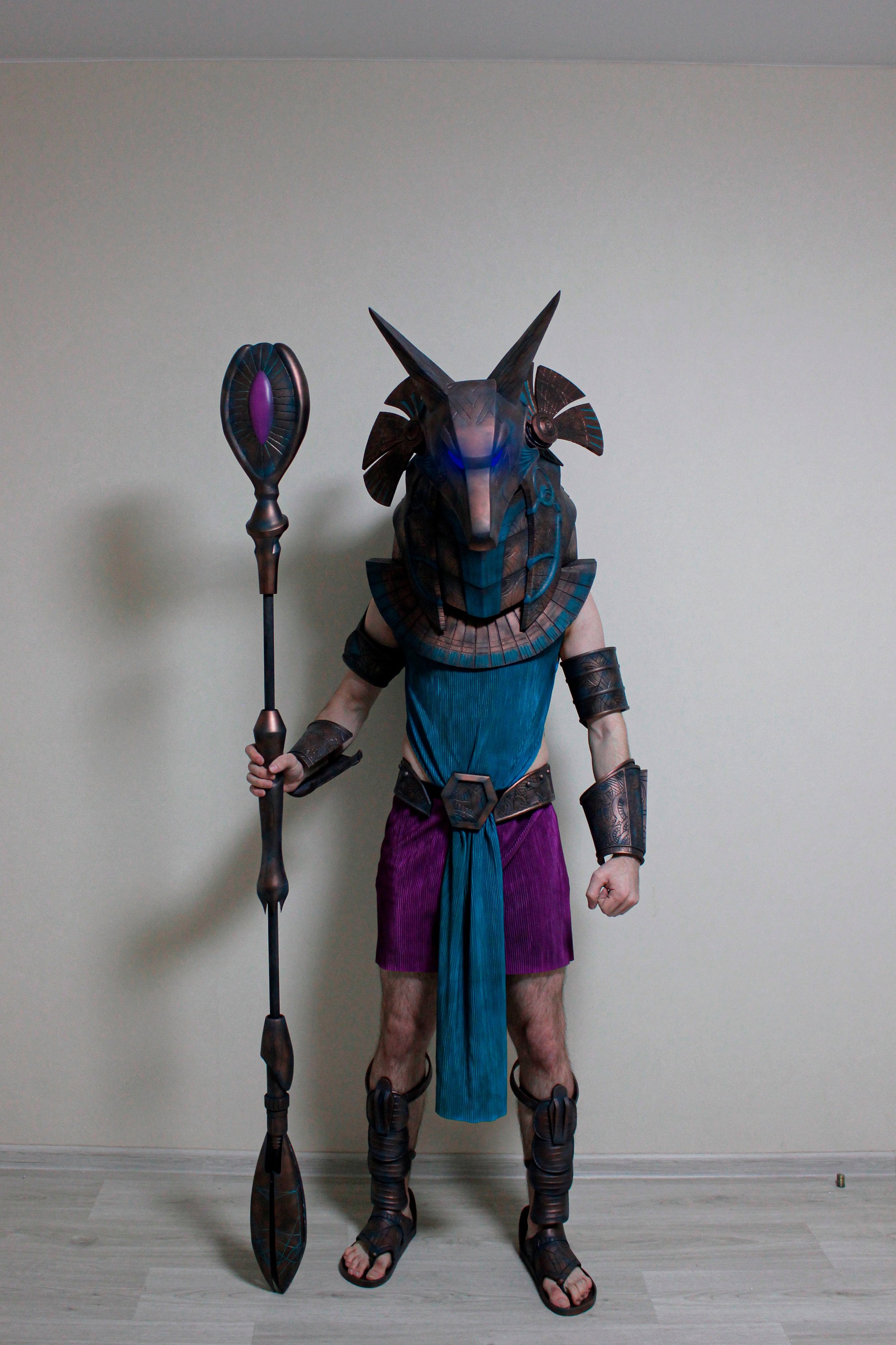 Stargate Anubis Guard Helmet Ma'tok Staff Replica SG1 Cosplay Costume Stargate Armor Suit - Etsy