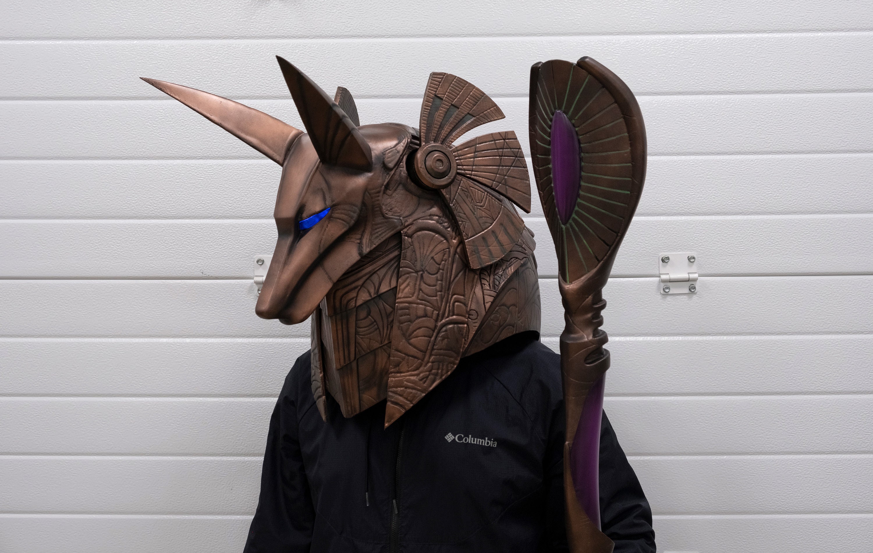 Stargate Anubis Guard Helmet Ma'tok Staff Replica SG1 Cosplay Costume ...