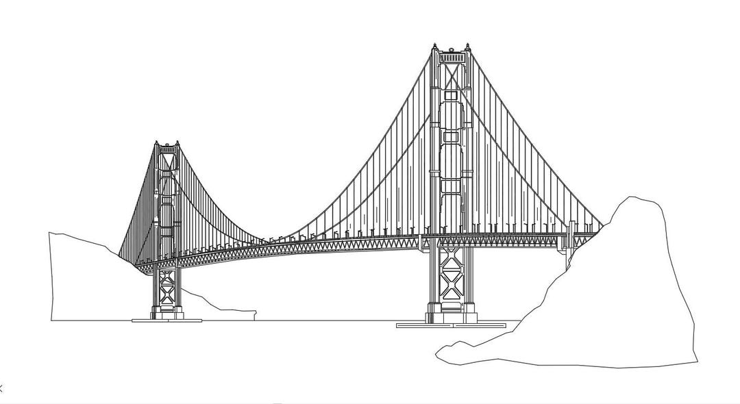 Golden Gate Bridge Designs, Digital Download All-in-one Bundle .dxf ...