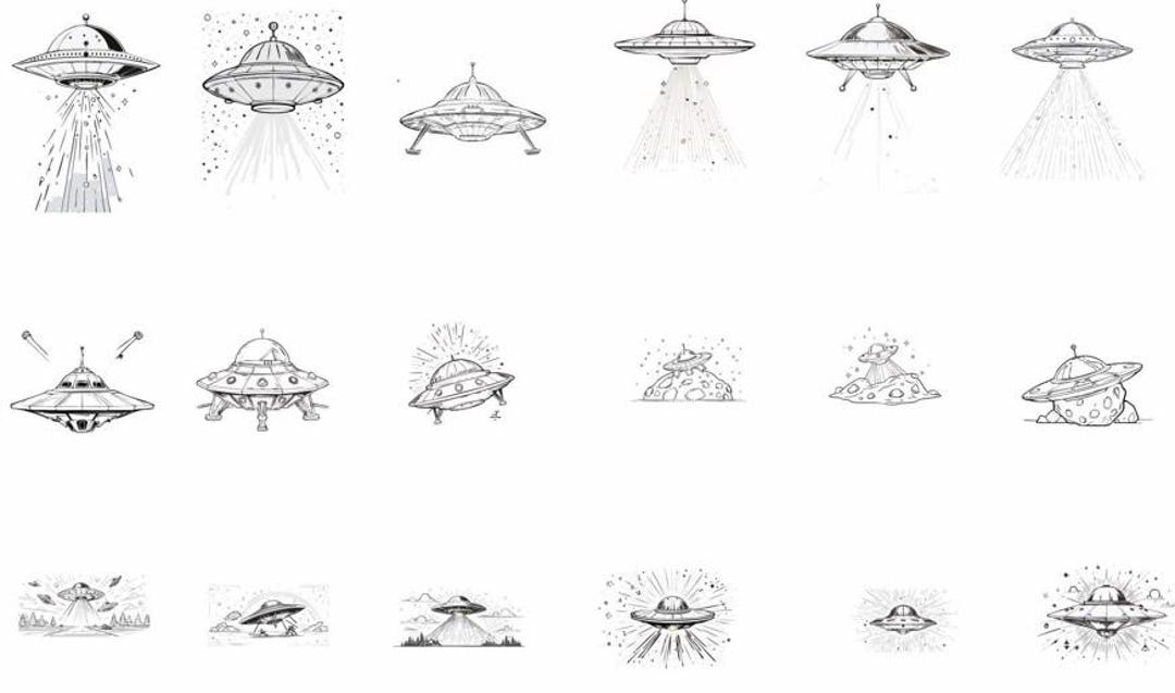 36 UFO Designs, Digital Download All-in-one Bundle, .eps, .pdf, .svg ...