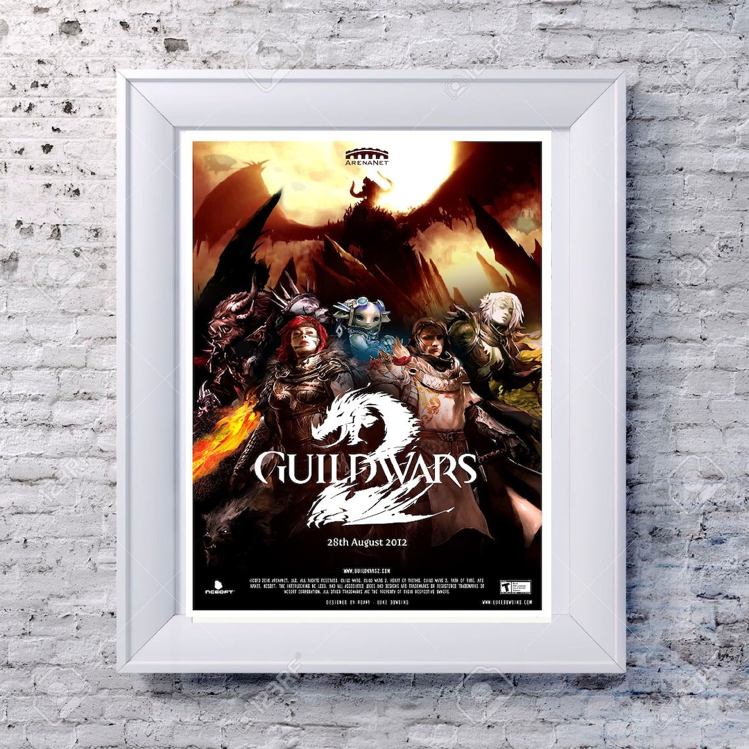Guild Wars 2 Epic Action RPG Game Gaming Digital Image Plate - Etsy