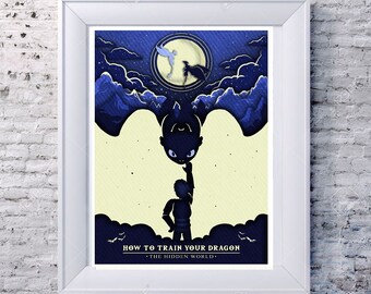 How to Train Your Dragon Posters, HTTYD Trilogy, Minimal Movie Poster ...