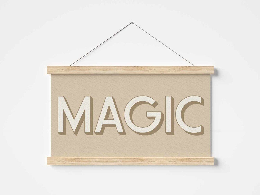 Magic Hanging Poster Neutral Kid's Room Art Digital Prints for Playroom ...