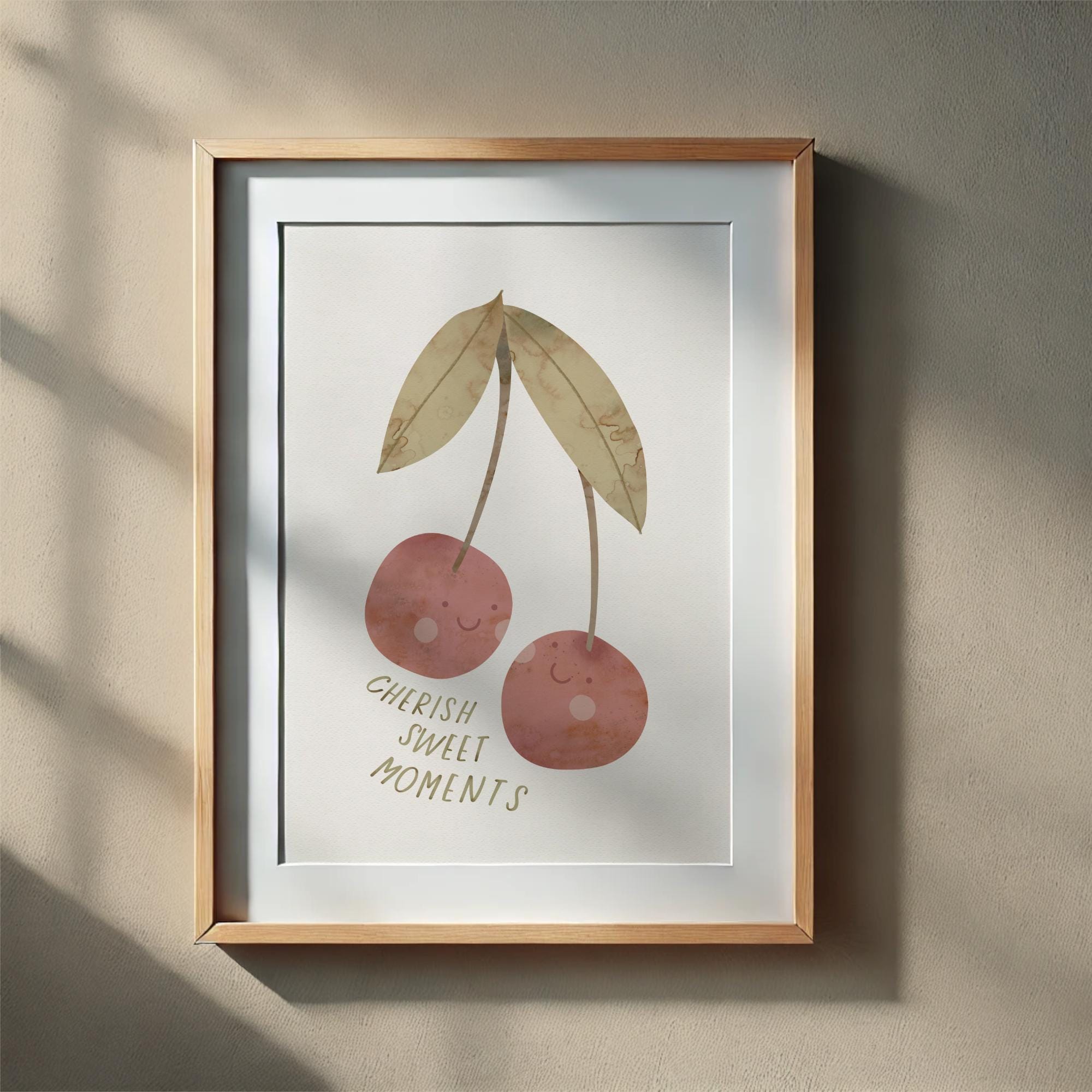 Cherry Printable Poster for Little Girls Room, Cherry Wall Art, Cherry ...