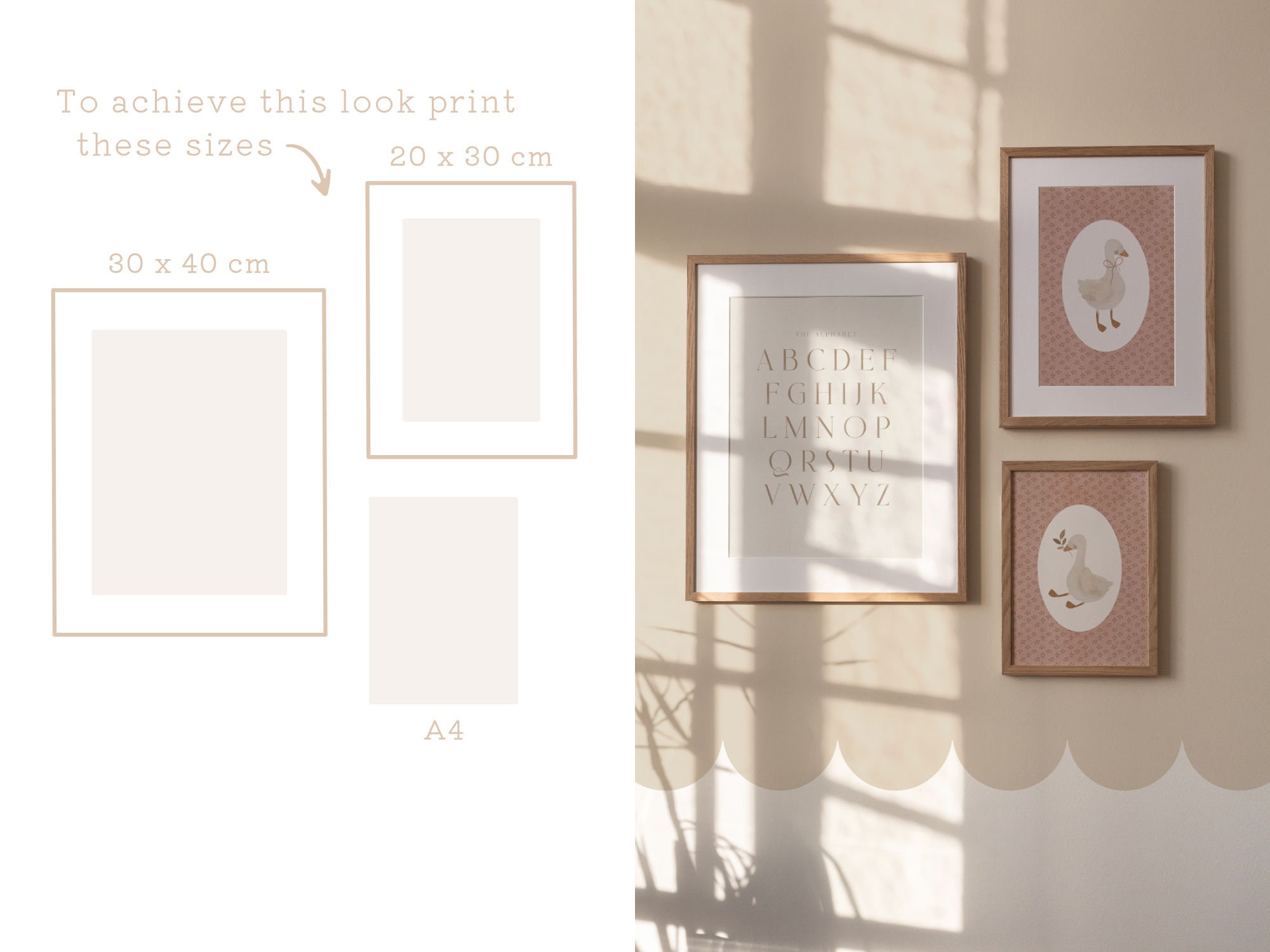 Antique Storybook Geese, Silly Goose Print Set, Printable Alphabet ...