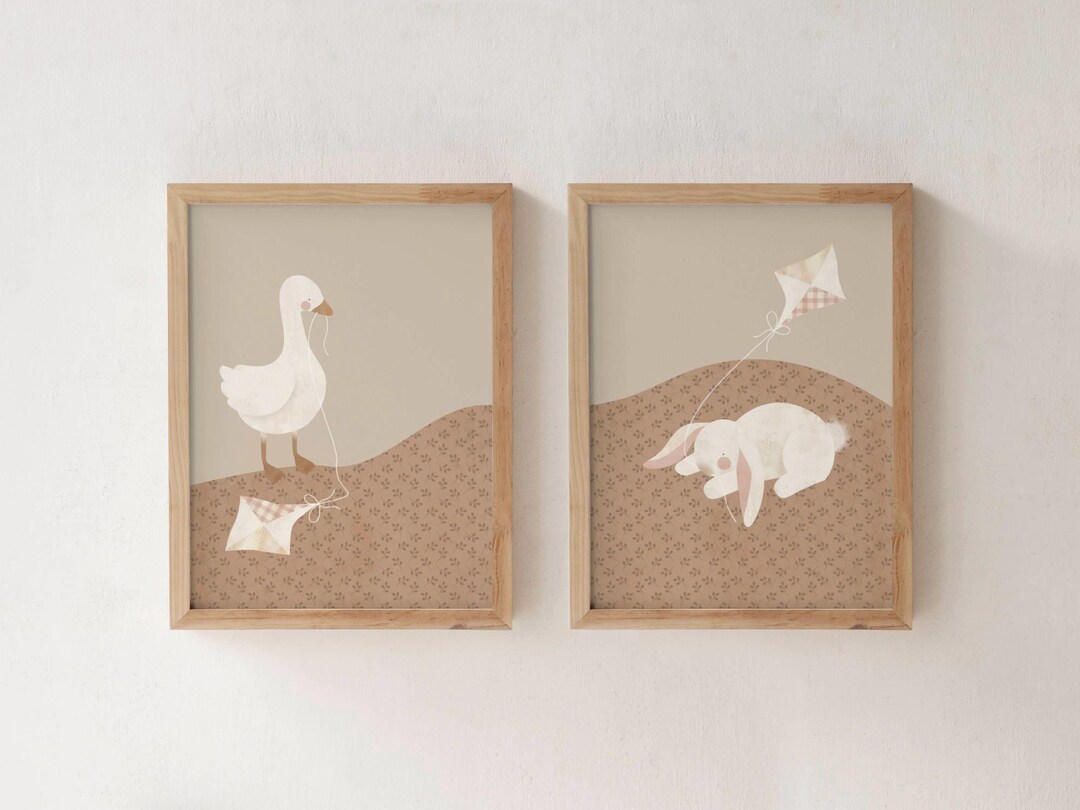 Silly Goose With Kite Printable Poster, Silly Goose Poster Print Set ...