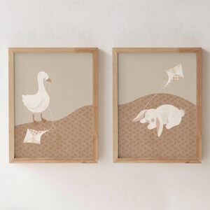 Silly Goose With Kite Printable Poster, Silly Goose Poster Print Set ...