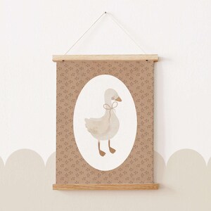 Antique Storybook Geese, Silly Goose Print, Printable Neutral Alphabet ...