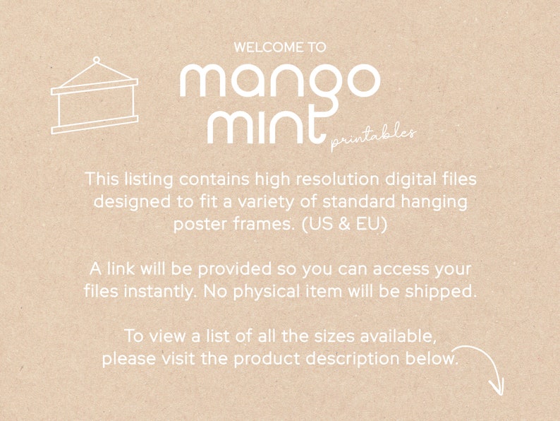 Magic Hanging Poster Pink Pastel Girl's Room Art Digital Prints Magic ...