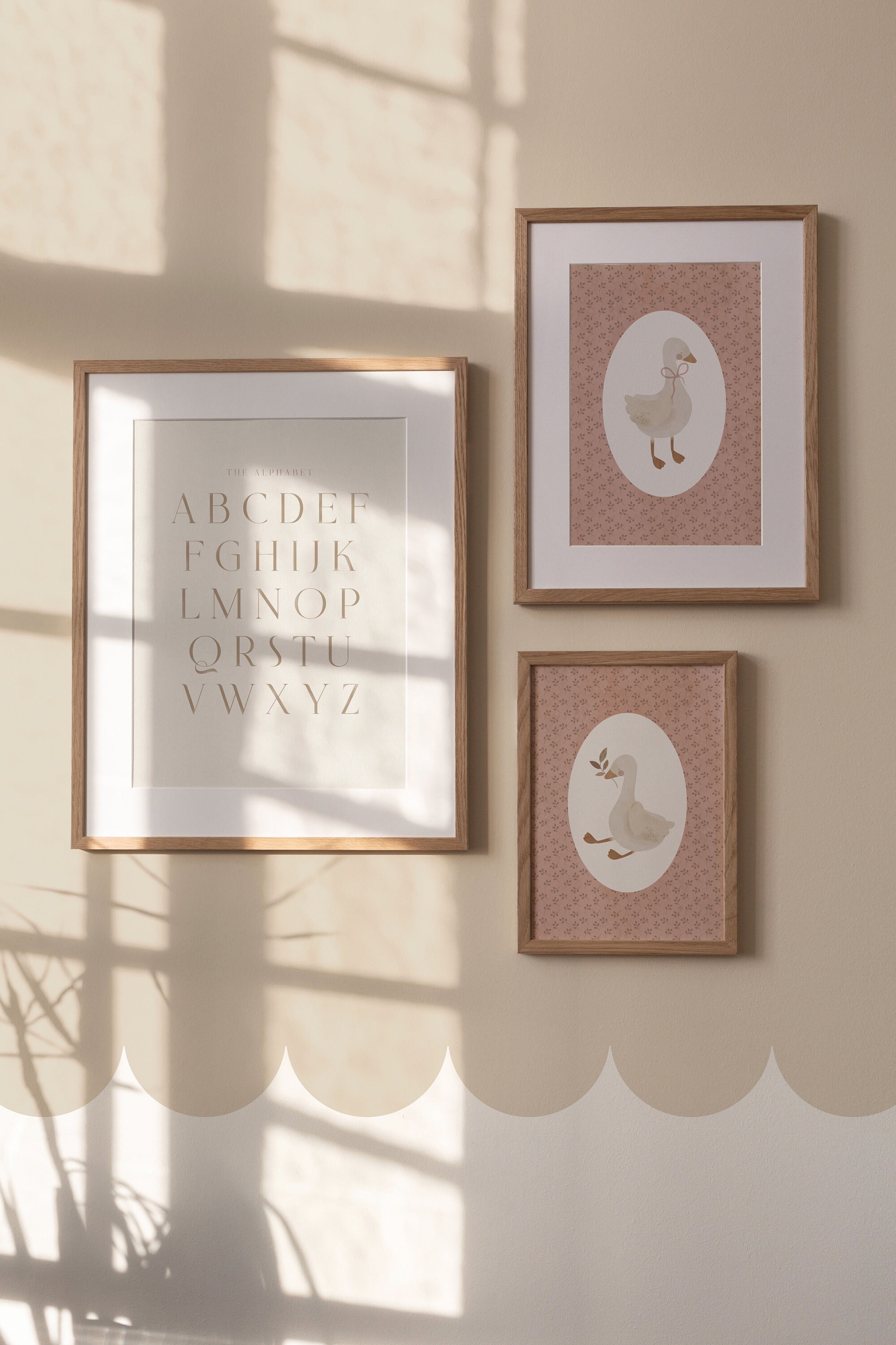 Antique Storybook Geese, Silly Goose Print Set, Printable Alphabet ...