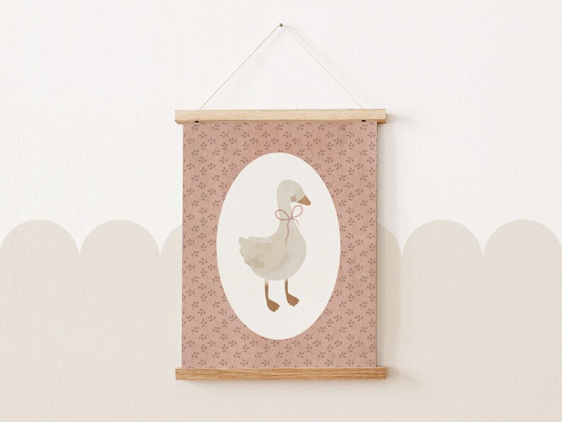 Antique Storybook Geese, Silly Goose Print Set, Printable Alphabet ...