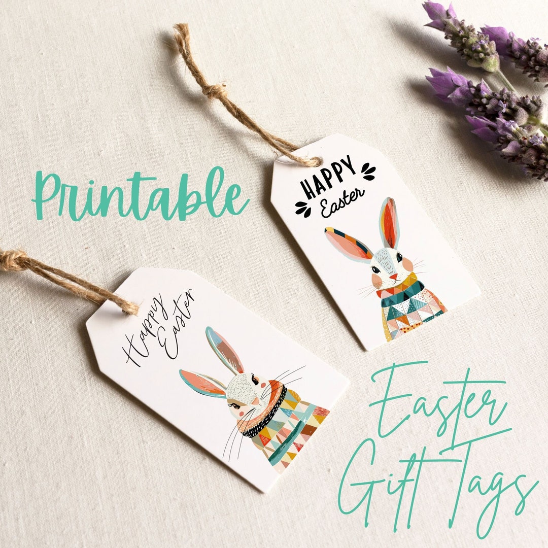 Easter Gift Tags, Printable Easter Basket Tags, Digital Download to ...