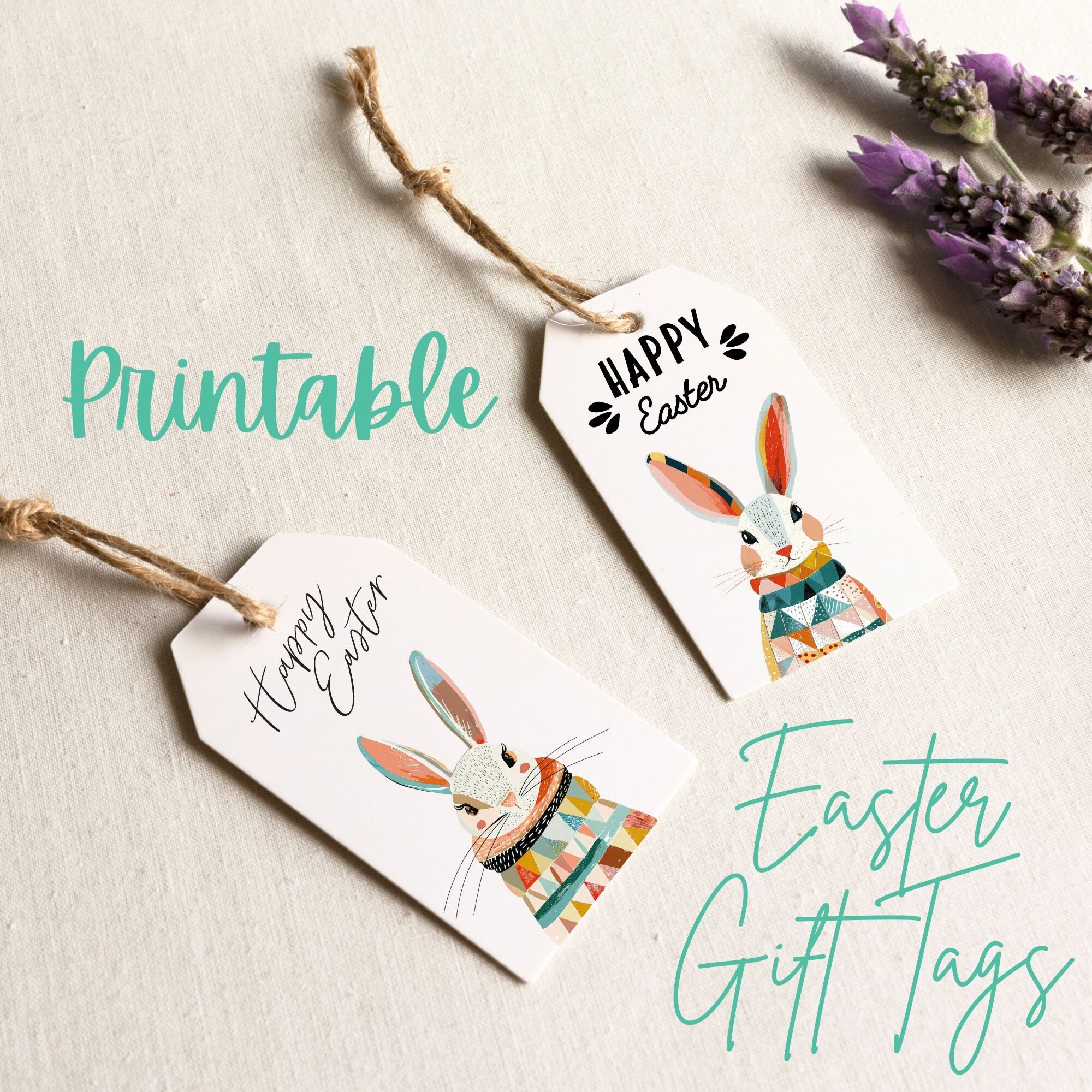 Easter Gift Tags, Printable Easter Basket Tags, Digital Download to ...