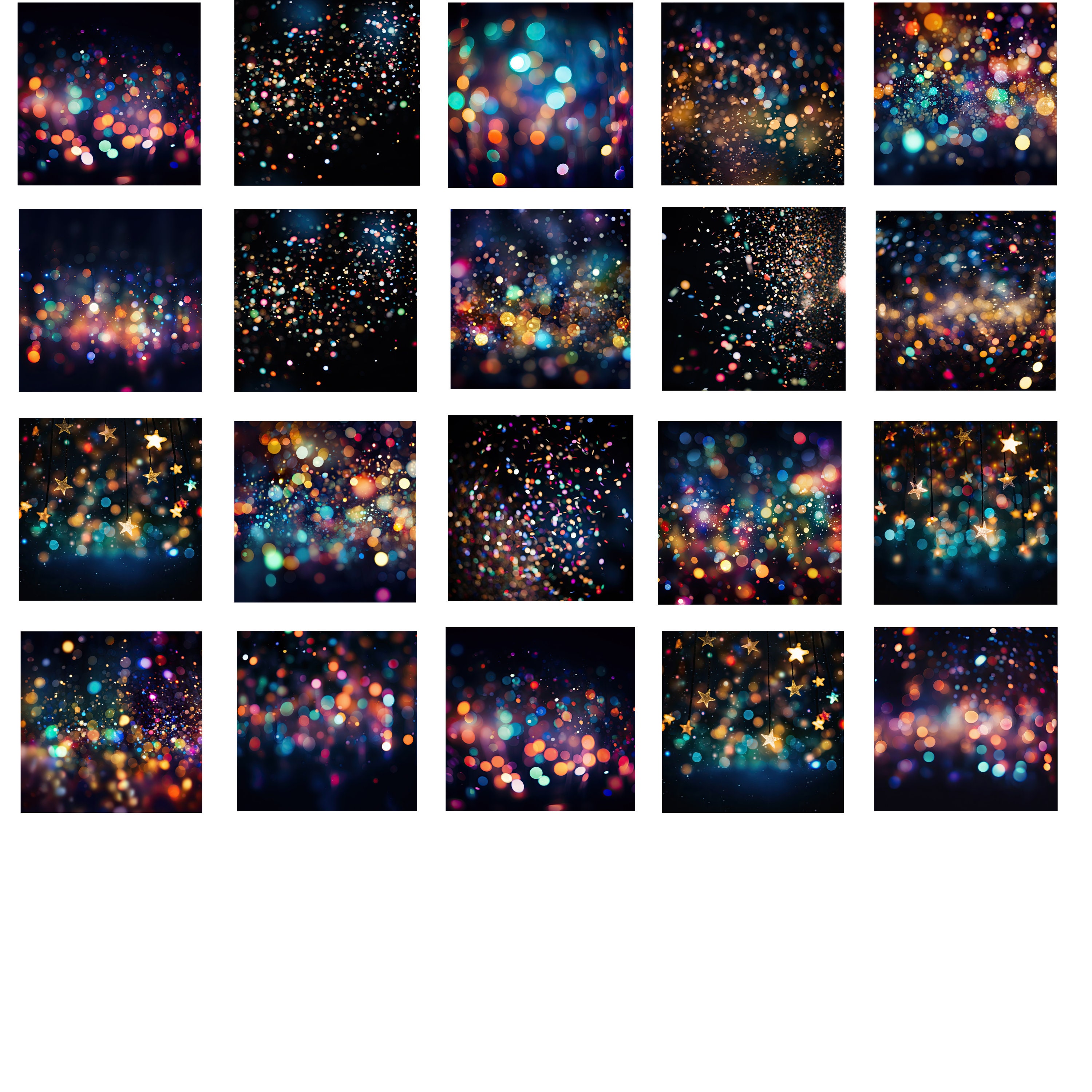 Bokeh Colour Lights Overlays for Photo Editing, Coloured Bokeh Digital ...