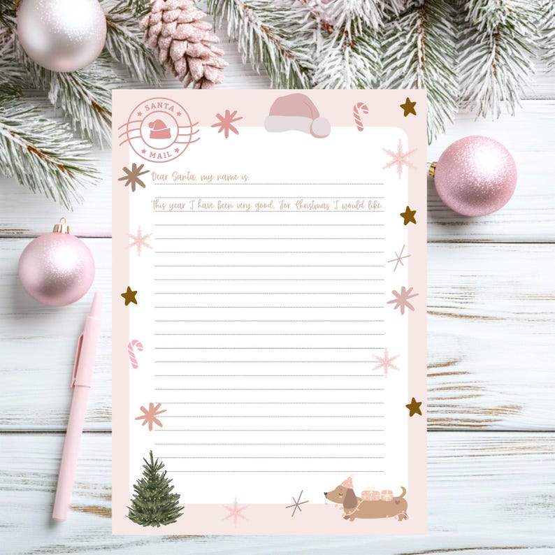 Letter to Santa, Santa Letter Printable Letter to Santa for Kids ...