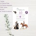 Printable Horse Riding Birthday Party Invitation Template, Horseback ...