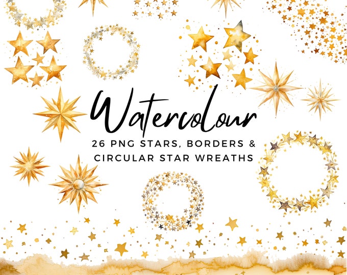 Star String SVG Bundle | Stars in Black Outline | Vector Clipart | EPS ...