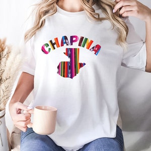 Chapina T Shirt for Women Guatemala Map Chapina Tee Playeras Guatemala ...
