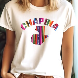 Chapina T Shirt for Women Guatemala Map Chapina Tee Playeras Guatemala ...