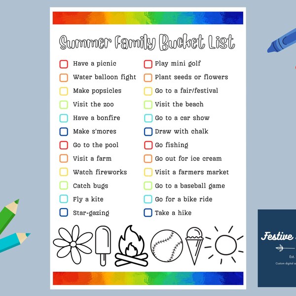 Things to Do Coloring Page - Etsy