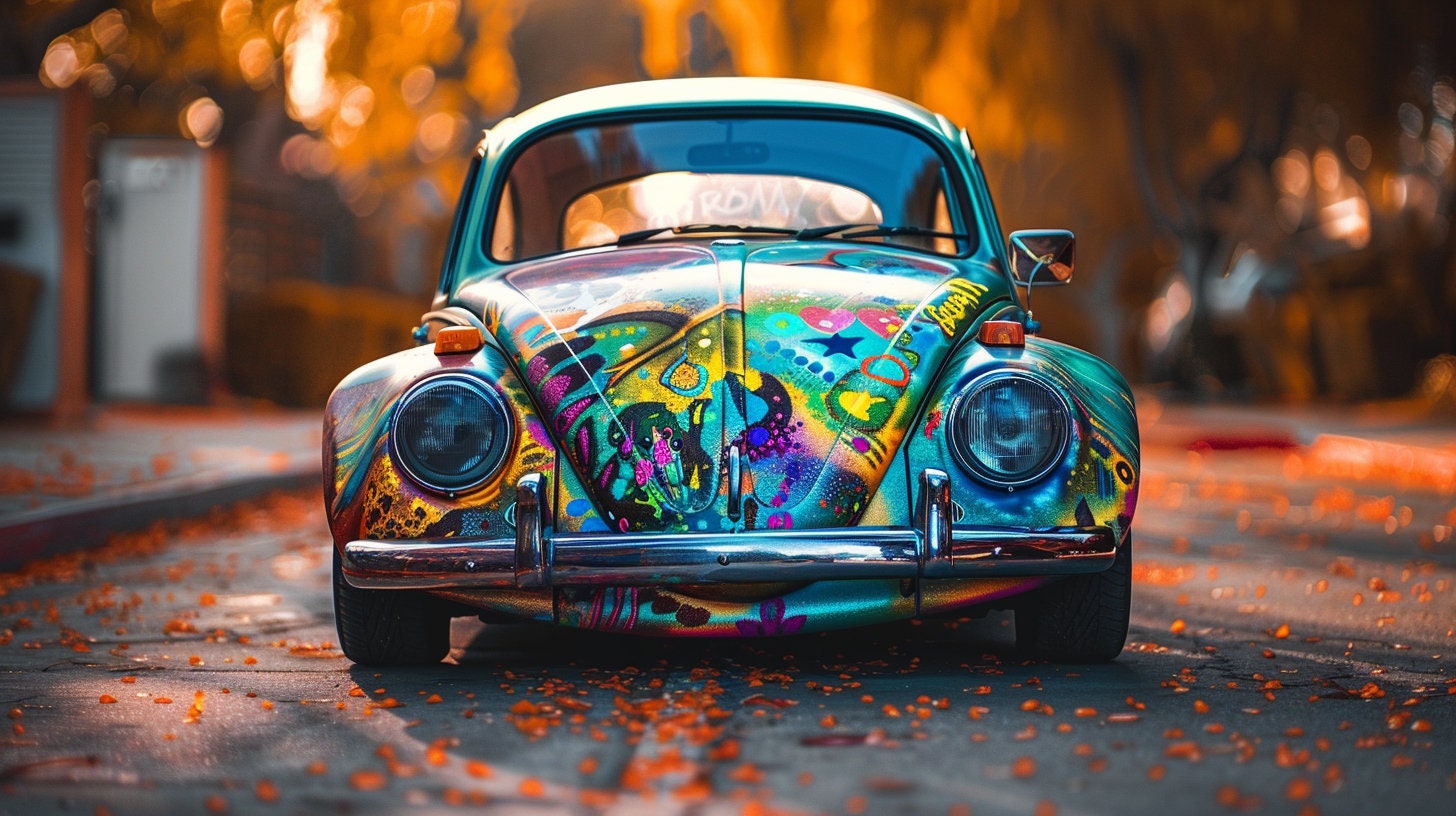 25 Desktop Wallpapers, Colorful, Psychedelic, Cars. Pack 1 - Etsy