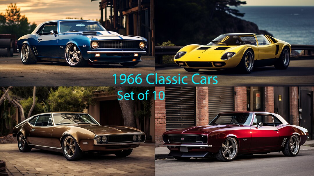 1966 Classic Cars, Set of 10 - Etsy