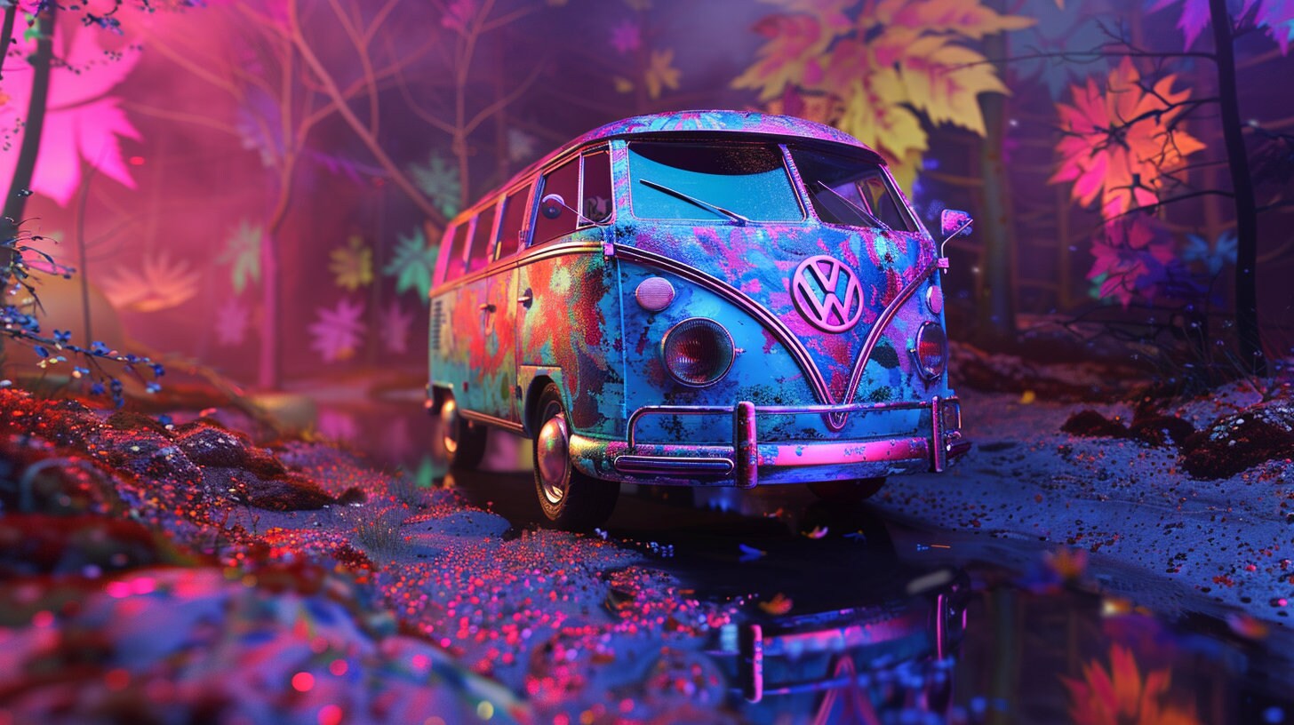 25 Desktop Wallpapers, Colorful, Psychedelic, Cars. Pack 1 - Etsy