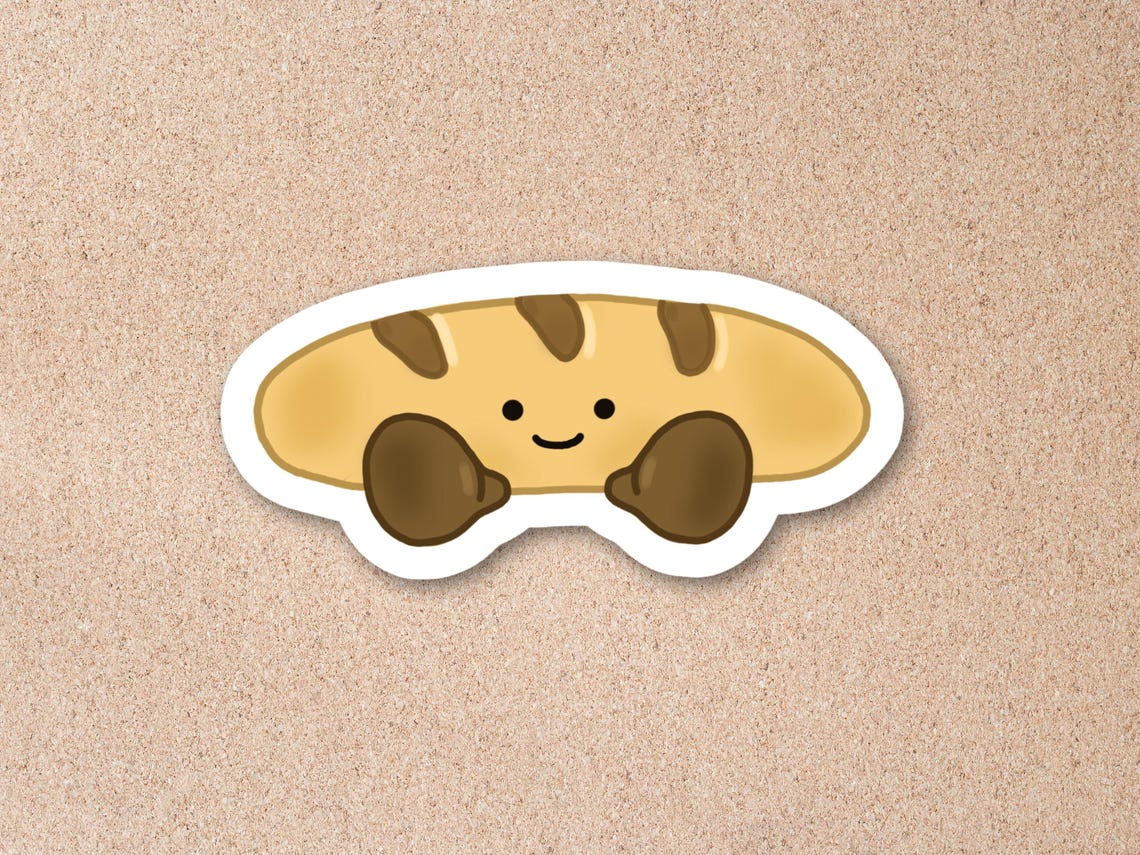 Jellycat Baguette Vinyl Sticker – Handdrawn Jellycat Amuseables ...