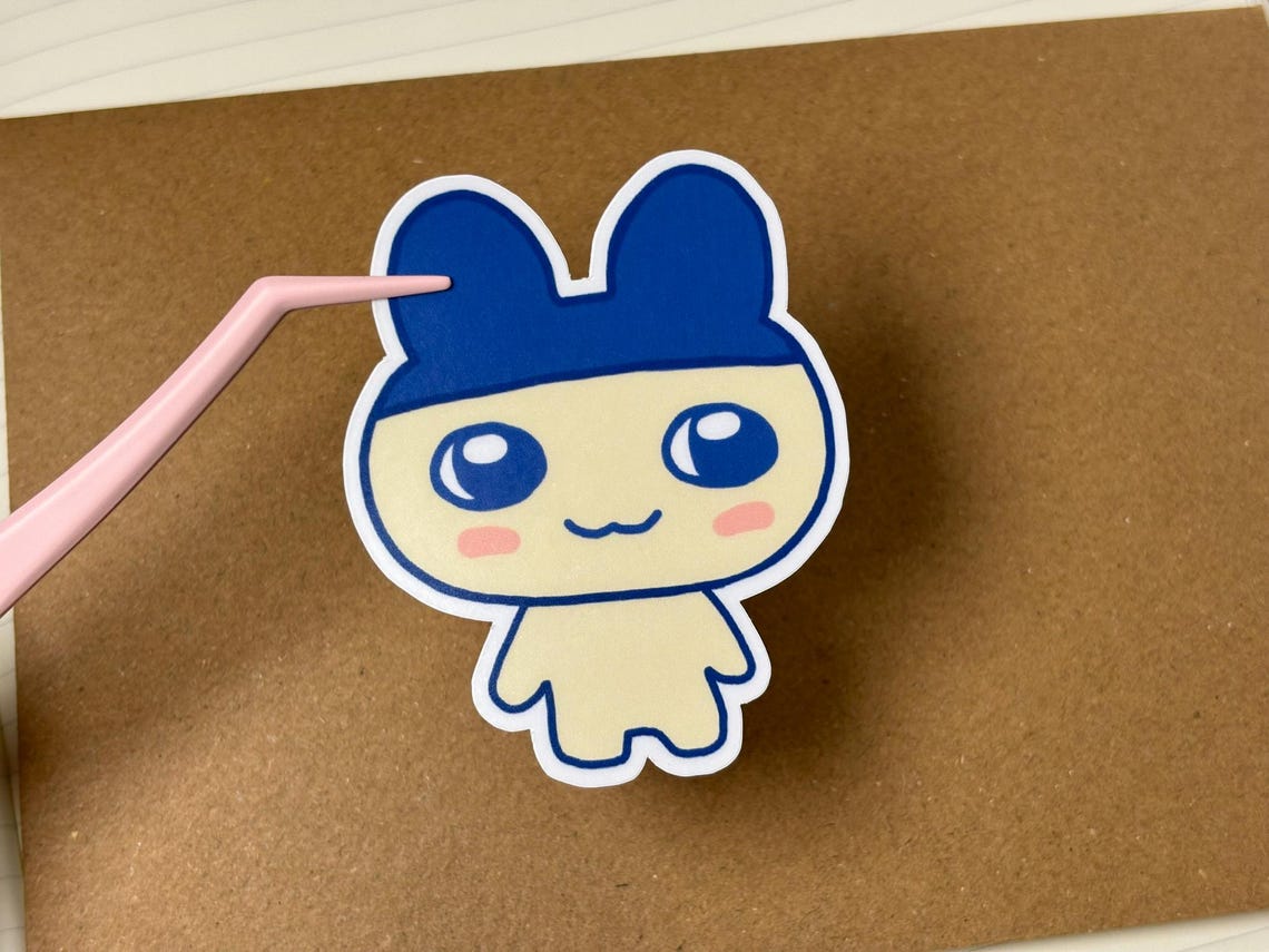 Mametchi Tamagotchi Inspired Vinyl Sticker – Handmade Laminated Kawaii ...