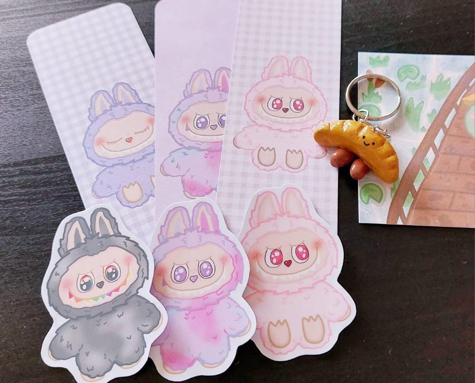 Labubu Big Into Energy Bookmark – Handmade Laminated Cute Pop Mart the ...