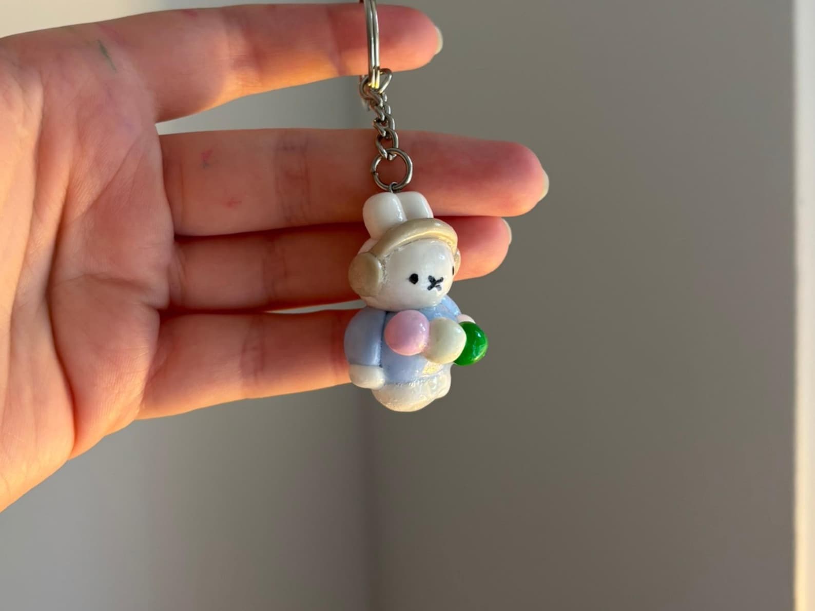 Handmade Tanghulu Miffy Keychain – Cute Kawaii Polymer Clay Bunny Bag ...