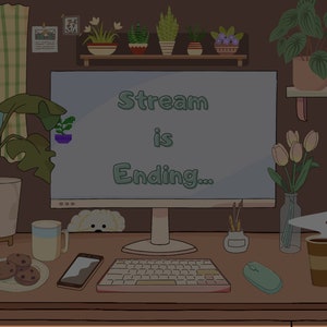 Cottagecore Animated 3in1 TWITCH OVERLAY SCREENS Streaming, Aesthetic ...