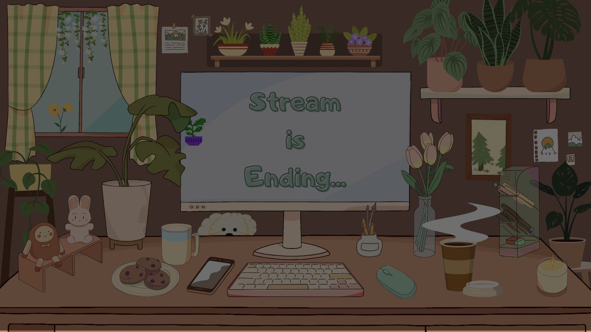 Cottagecore Animated 3in1 TWITCH OVERLAY SCREENS Streaming, Aesthetic ...