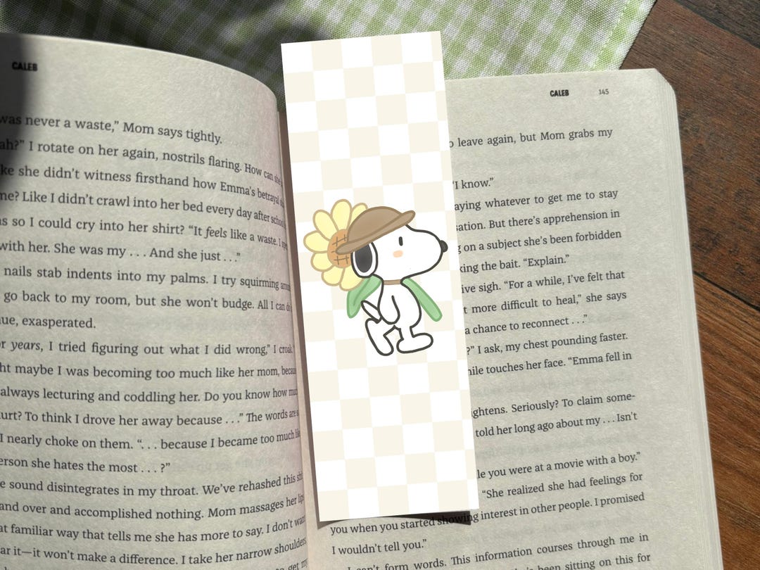 Sunflower Snoopy Bookmark – Handmade Cute the Peanuts Book Accessory, Coquette Aesthetic Dog ...