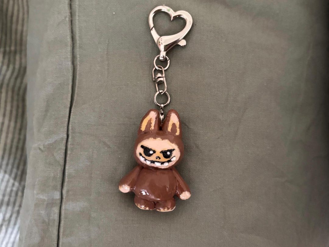 Handmade Labubu Keychain – Cute Polymer Clay Macaron Series Charm, Pop ...