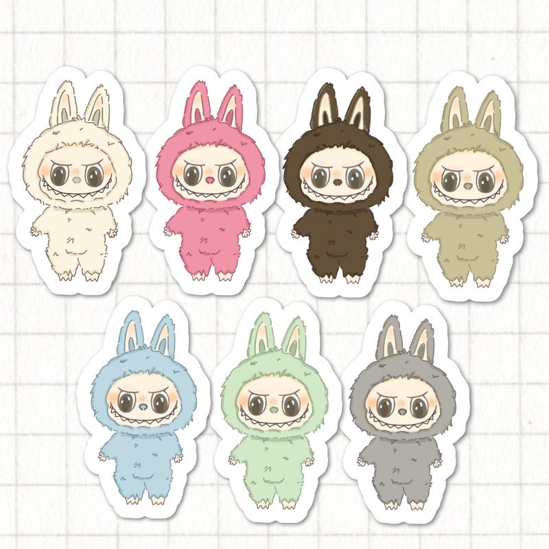 Labubu Stickers - Etsy