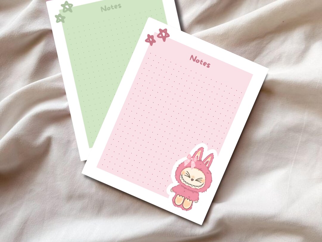 Cute Labubu Notepad | HAS Have a Seat Memopad | Stickers and Stationery ...