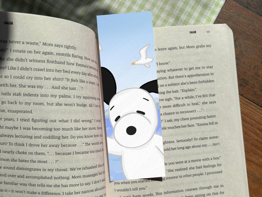 Vacation Snoopy Bookmark: Laminated Peanuts Beach Stationery - Etsy