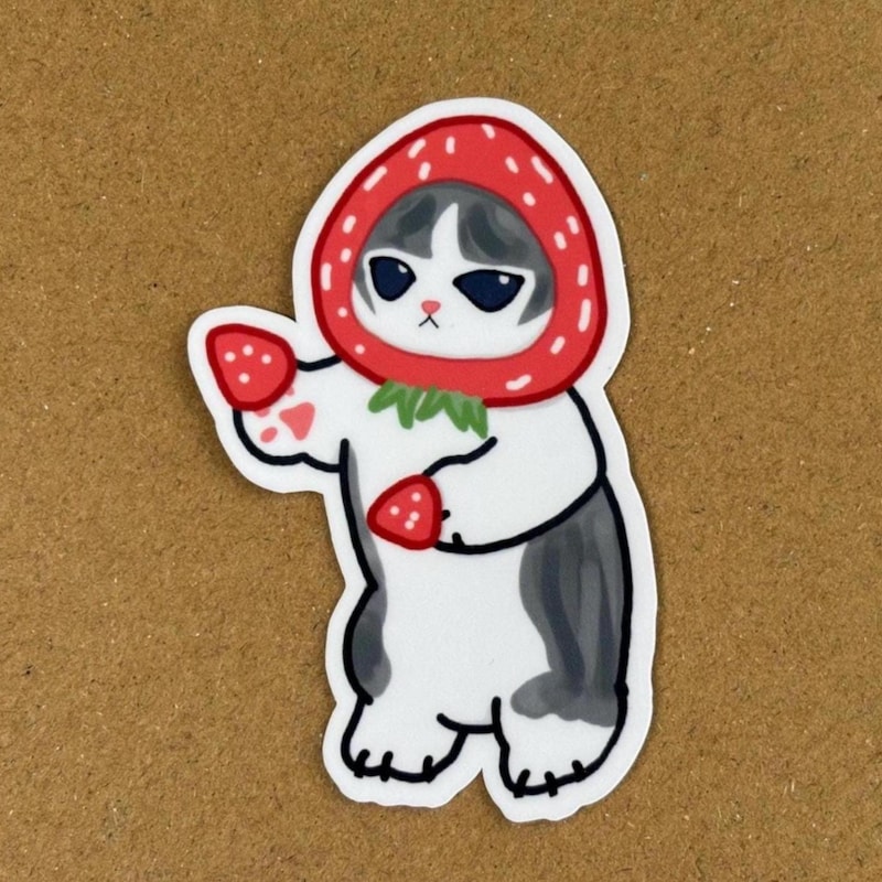 Mofusand Strawberry Cat - Etsy UK