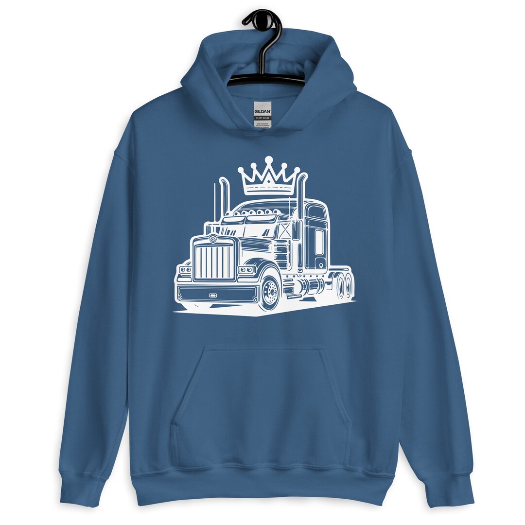 King Semi Truck Unisex Hoodie, Semi Truck Graphic Hoodie, Trucking ...