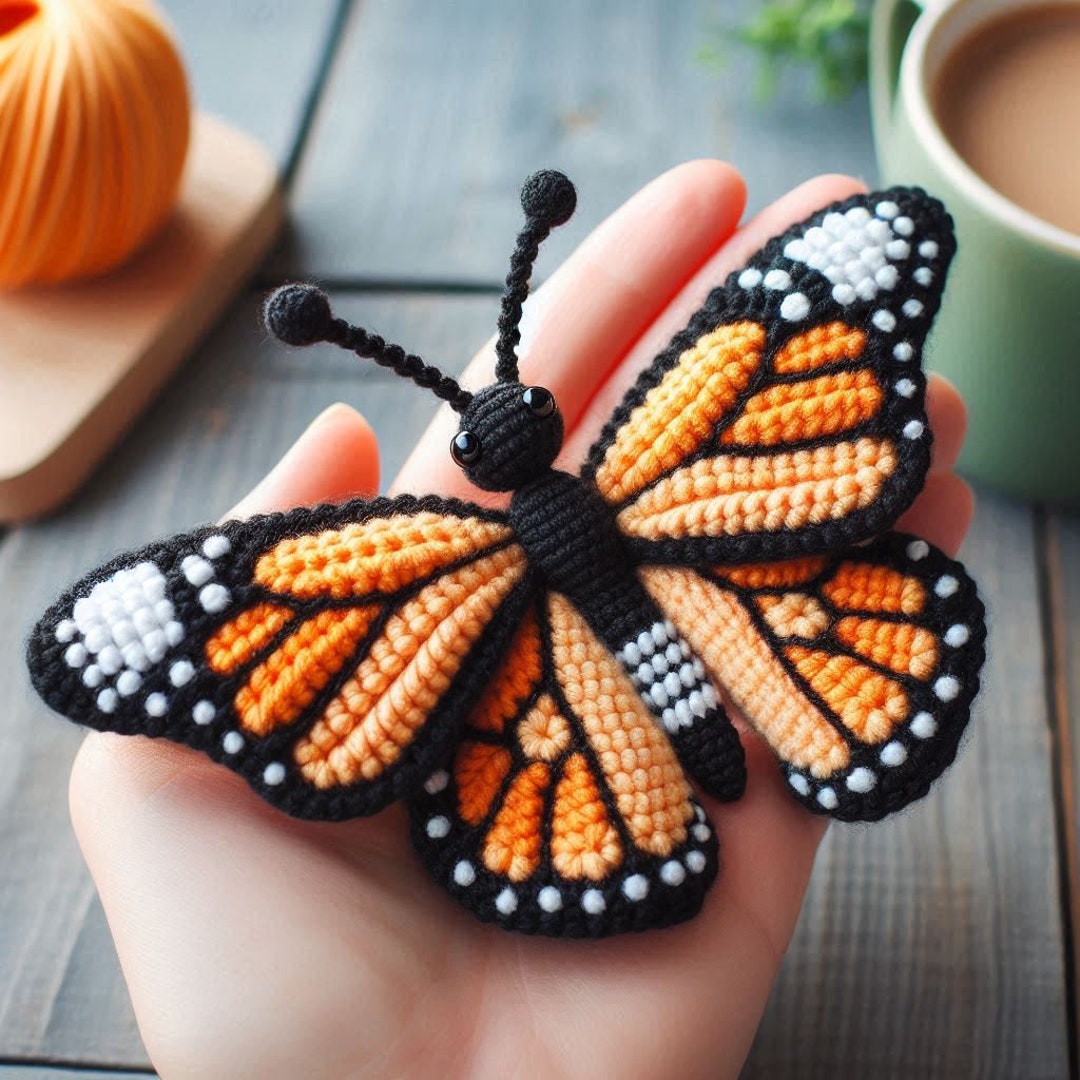 Monarch Butterfly Crochet Pattern, Crochet Butterfly Pattern, Butterfly ...
