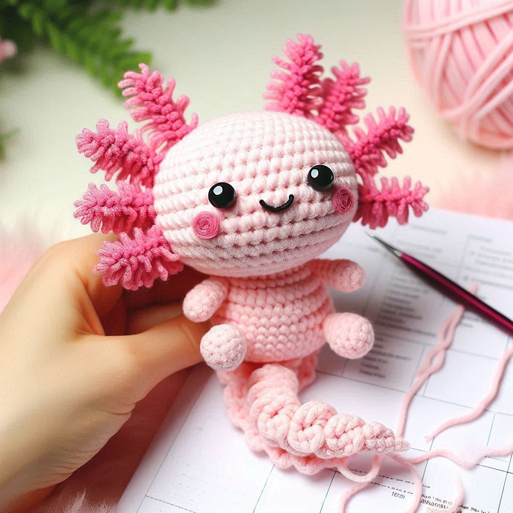 Axolotl No Sew Crochet Pattern, No Sew Amigurumi Crochet Patterns ...