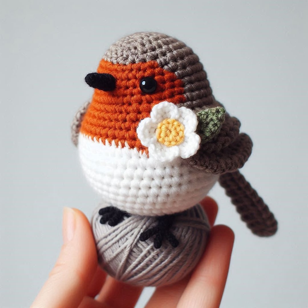 Robin Crochet Pattern, Bird Amigurumi Pattern, European Robin Crochet ...