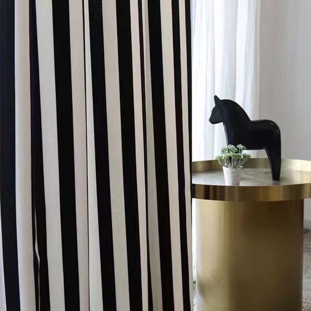 Modern Vertical Line Pattern Curtain, Luxury Art Deco Curtains,vintage ...