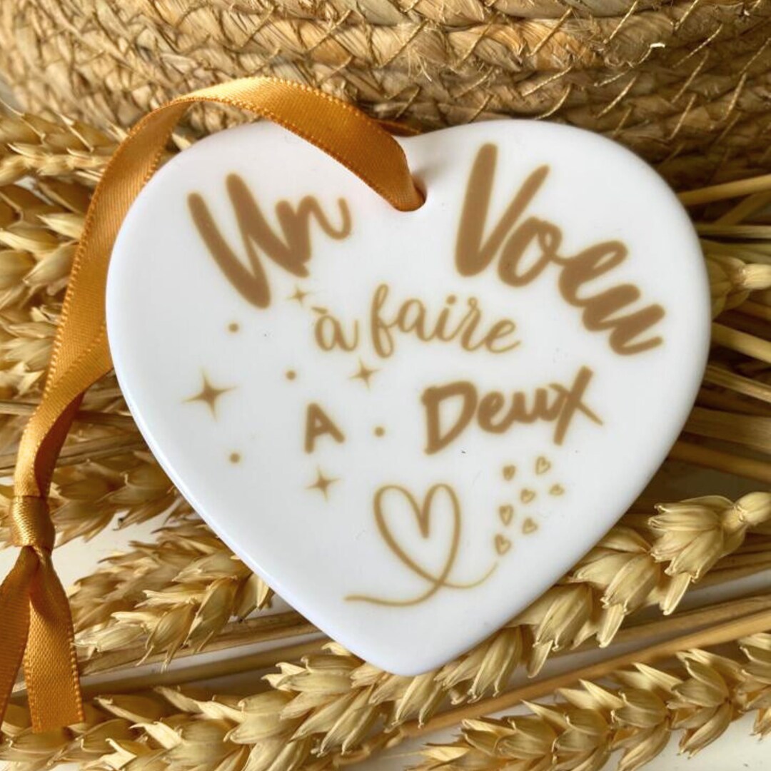 Heart Medallion "a Wish to Make for 2", Wedding Gift, Civil Partnership ...